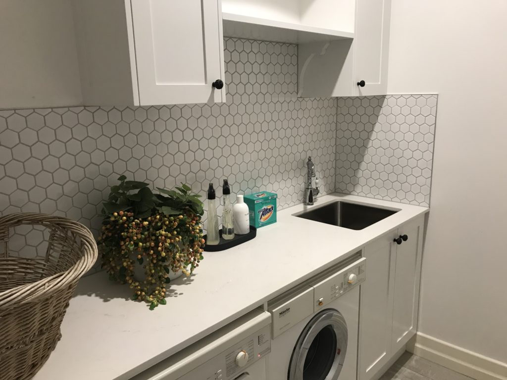 Hamptons Laundry with Shaker Doors